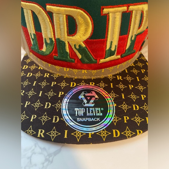 Top Level | Accessories | Mens Top Level Snapback Hat Drip Design ...